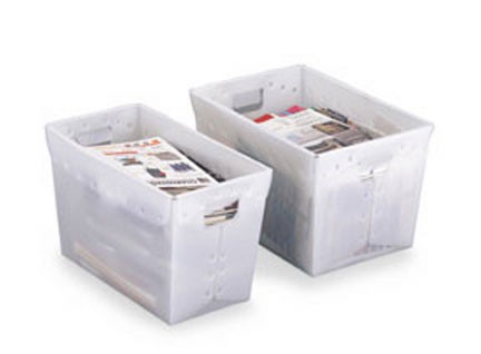 White Corrugated Plastic Mail Totes | US Mail Supply Americas Mailbox ...