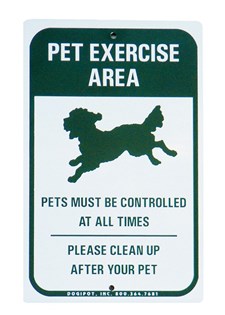 DOGIPOT “Pet Exercise Area” Aluminum Reflective Pet Sign | US Mail ...