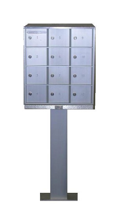 Standard NDCBU Pedestal Mailbox w/Pedestal – 12-Door | US Mail Supply ...