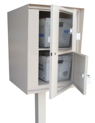 Double Letter Locker Collection Box-Double Door-Front Access | US Mail ...