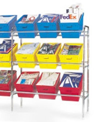 Mail Tote Rack Add-on | TR300 | 9 Extra Mail Totes | Additional Plastic ...