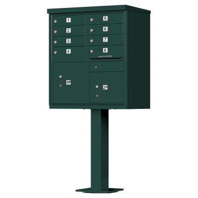 8-Door Cluster Mailbox (CBU) w/ Pedestal #1570-8 | US Mail Supply ...