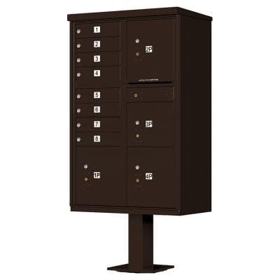 8-Door Cluster Mailbox (CBU) w/ Pedestal #1570-8T6 | US Mail Supply ...