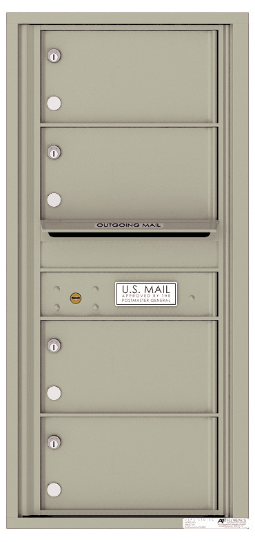 4-Tenant 4C Indoor Mailbox #4C10S-04 | USPS Approved | US Mail Supply ...